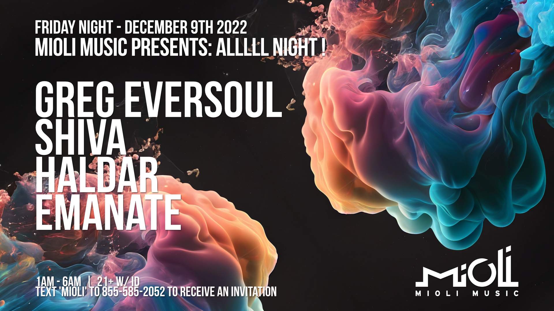 Mioli Music presents: All Night at TBA - The Line Hotel, San Francisco ...