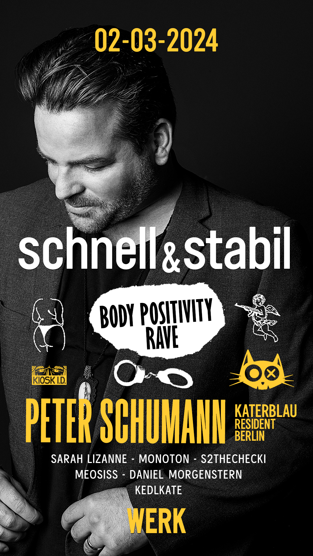 BODY POSITIVITY RAVE feat. Peter Schumann (Katerblau, Berlin) & schnell_stabil crew at Das Werk ...