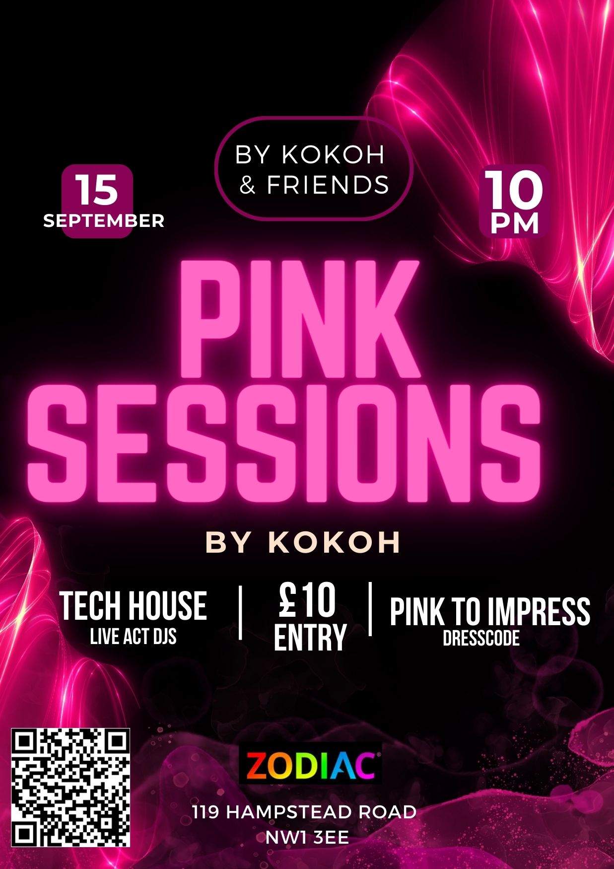 PINK SESSIONS bij Zodiac Bar London, London