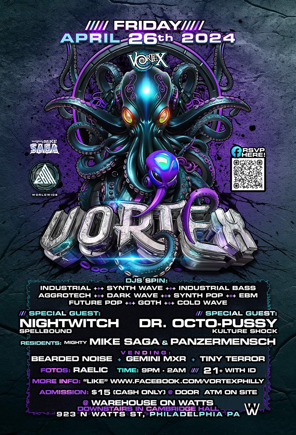 VorteX Goth Industrial CyberPunk Club Night! FRI APRIL 26TH. 2024 ...