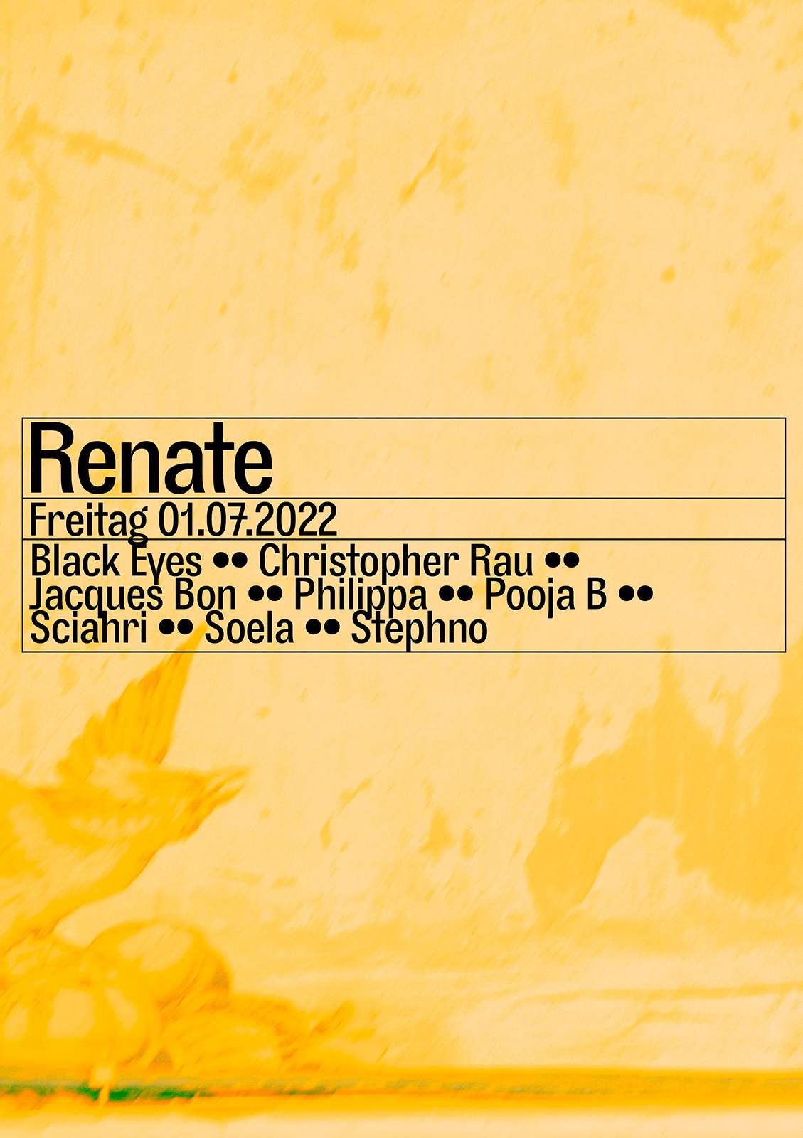 Freitag with Christopher Rau, Sciahri, Pooja B, Black Eyes at Renate ...