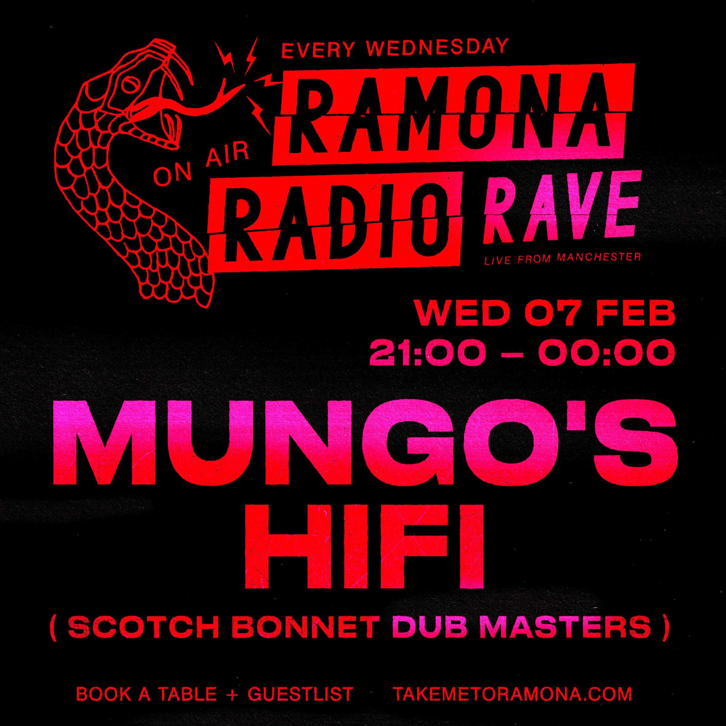 RAMONA RADIO RAVE with MUNGO's Hi-Fi (3 hour set) - FREE Tickets at ...
