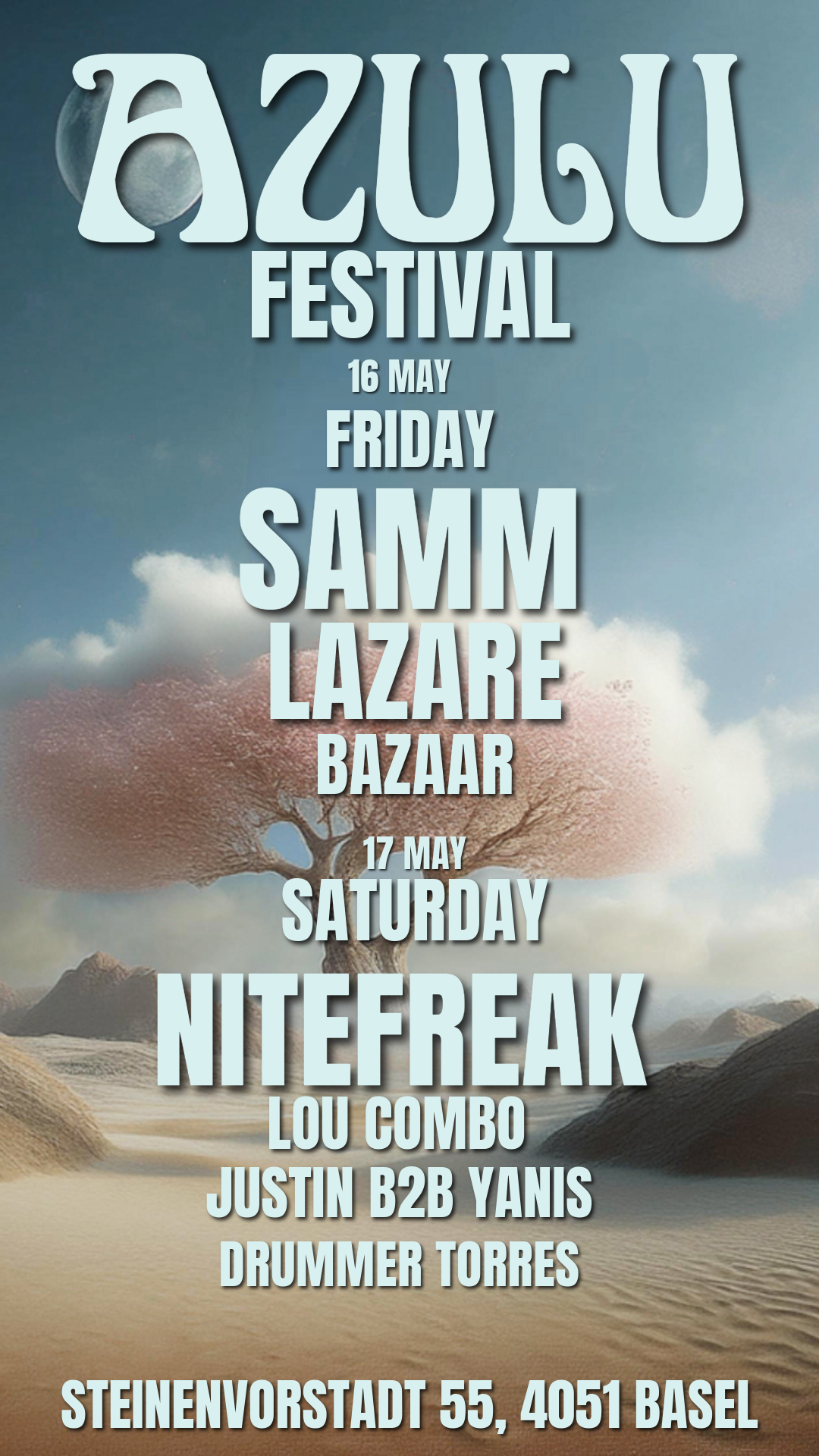 Azulu Festival W/ Samm and Nitefreak at Saal 1 Küchlin, Basel