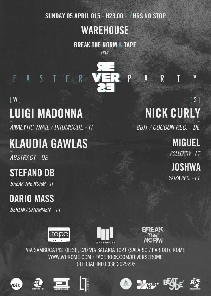 Reverse Easter Party at Warehouse, Rome