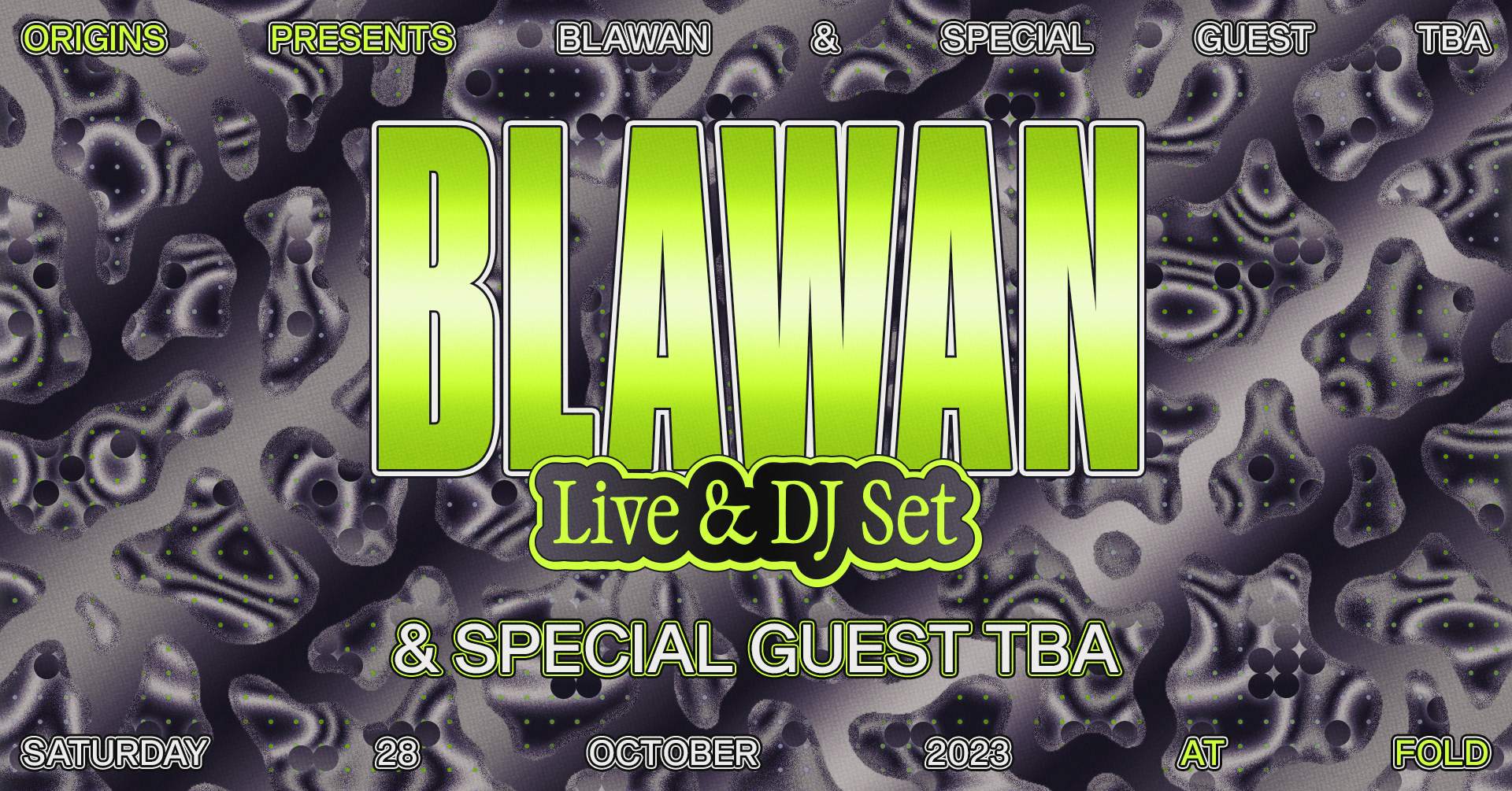 Origins: Blawan [Live & DJ], LCY & Mor Elian at FOLD, London