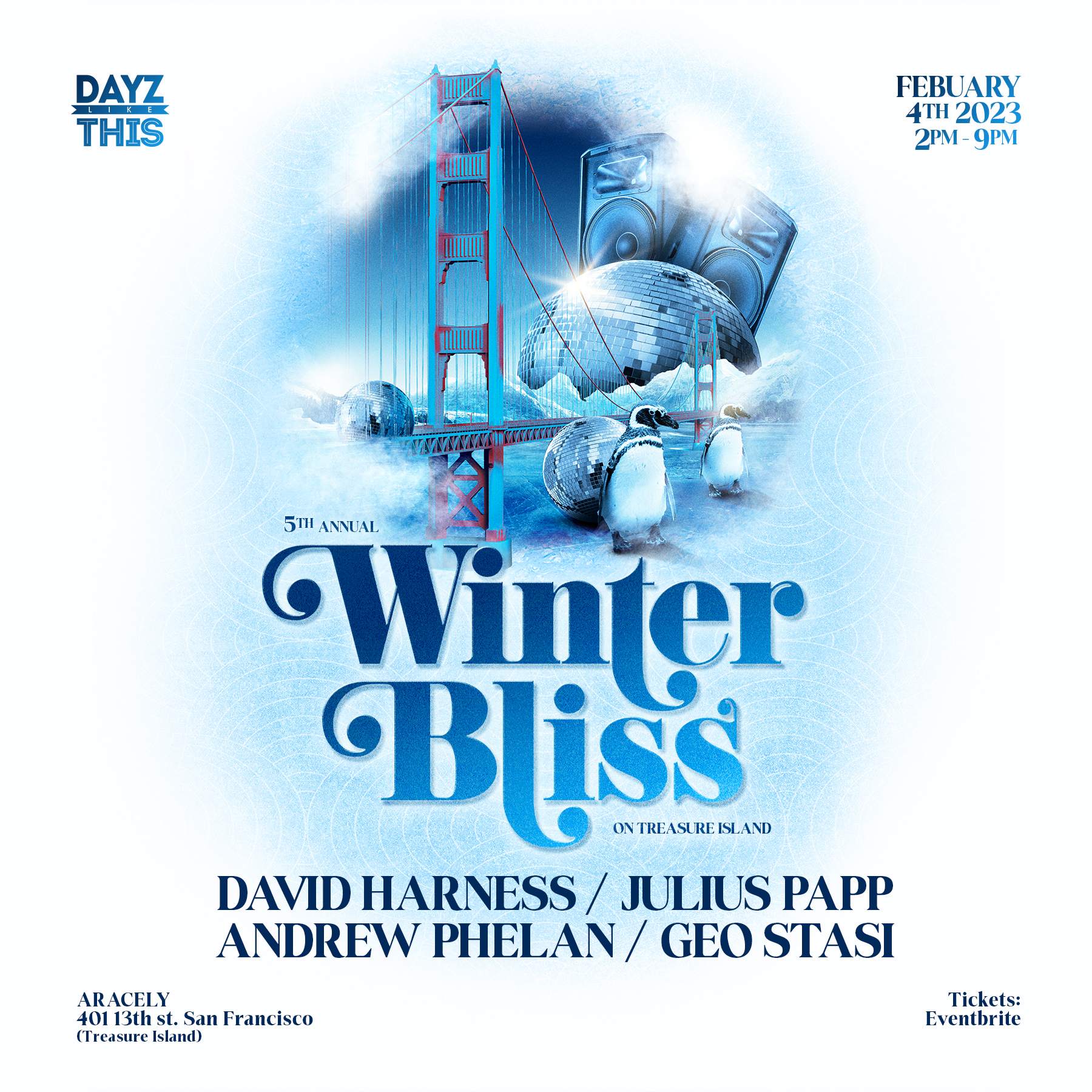 Winter Bliss Day Party em Aracely Cafe, San Francisco/Oakland