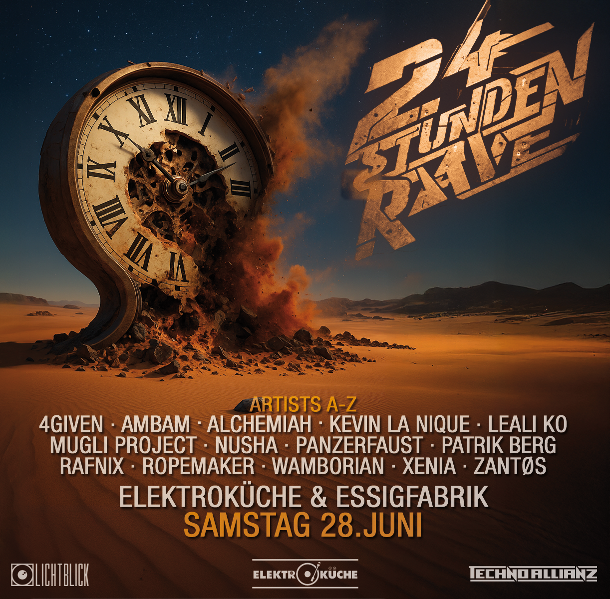 24 STUNDEN RAVE XL at Essigfabrik & Elektroküche + Open Air with Nusha ...