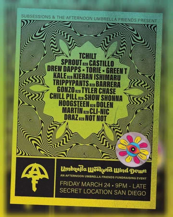 Umbrella Weekend Wind Down - Fundraiser & Decompression Party em TBA ...