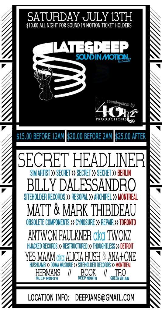 Late & Deep ||| Sound In Motion Afterparty ||| ft Billy Dalessandro ...