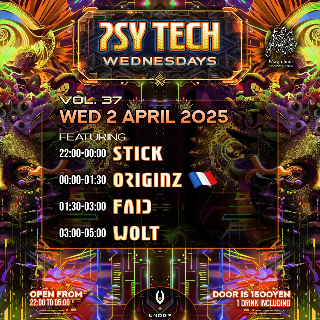 PSY TECH WEDNESDAYS Vol.37 at Club Under, Osaka