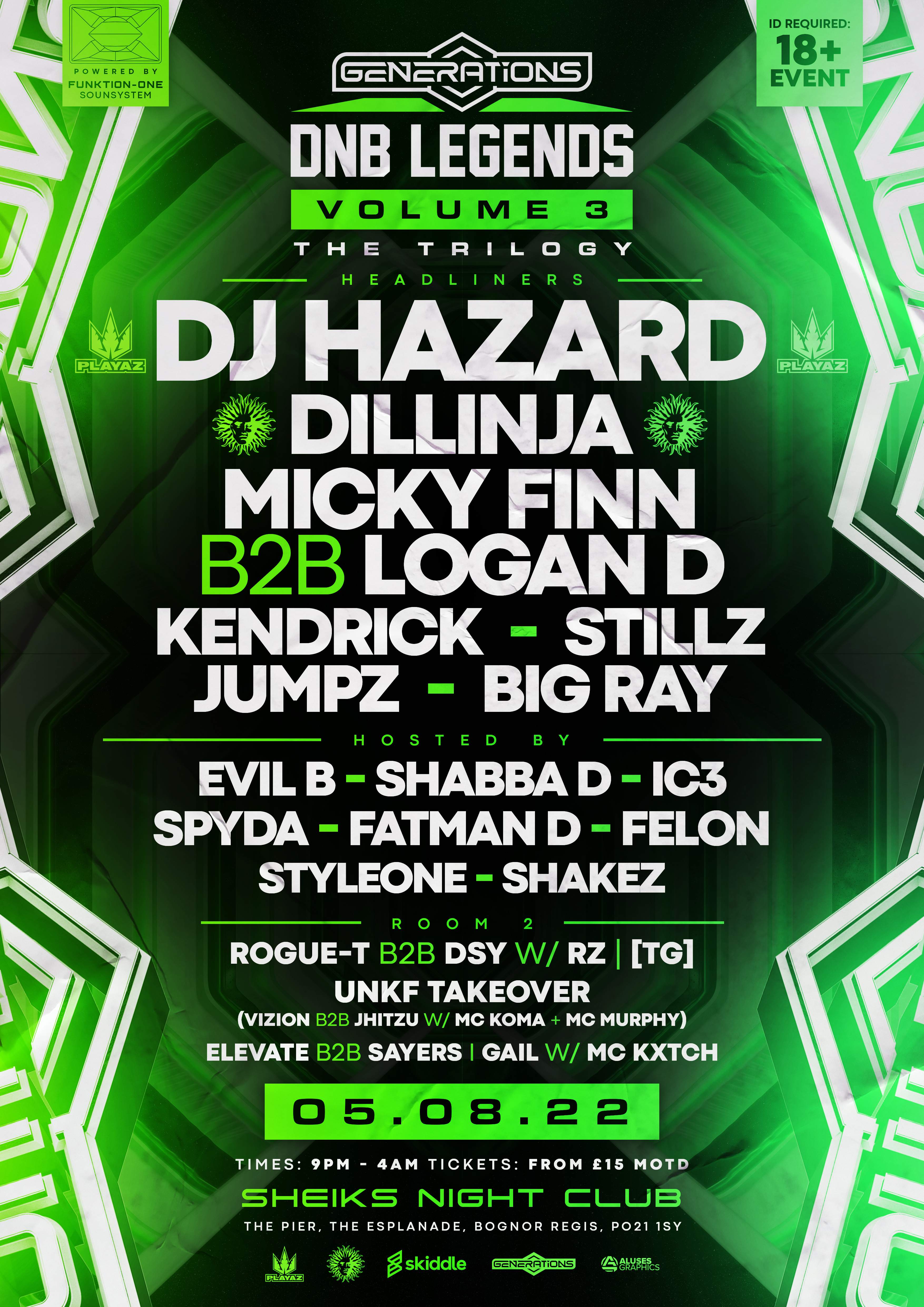 DNB LEGENDS Volume 3 (The Trilogy) at Sheiks, South + East