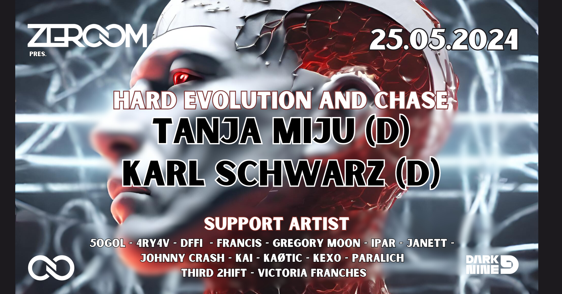 ZEROOM PRES. HARD EVOLUTION AND CHASE at D9 Dark Nine, Budapest