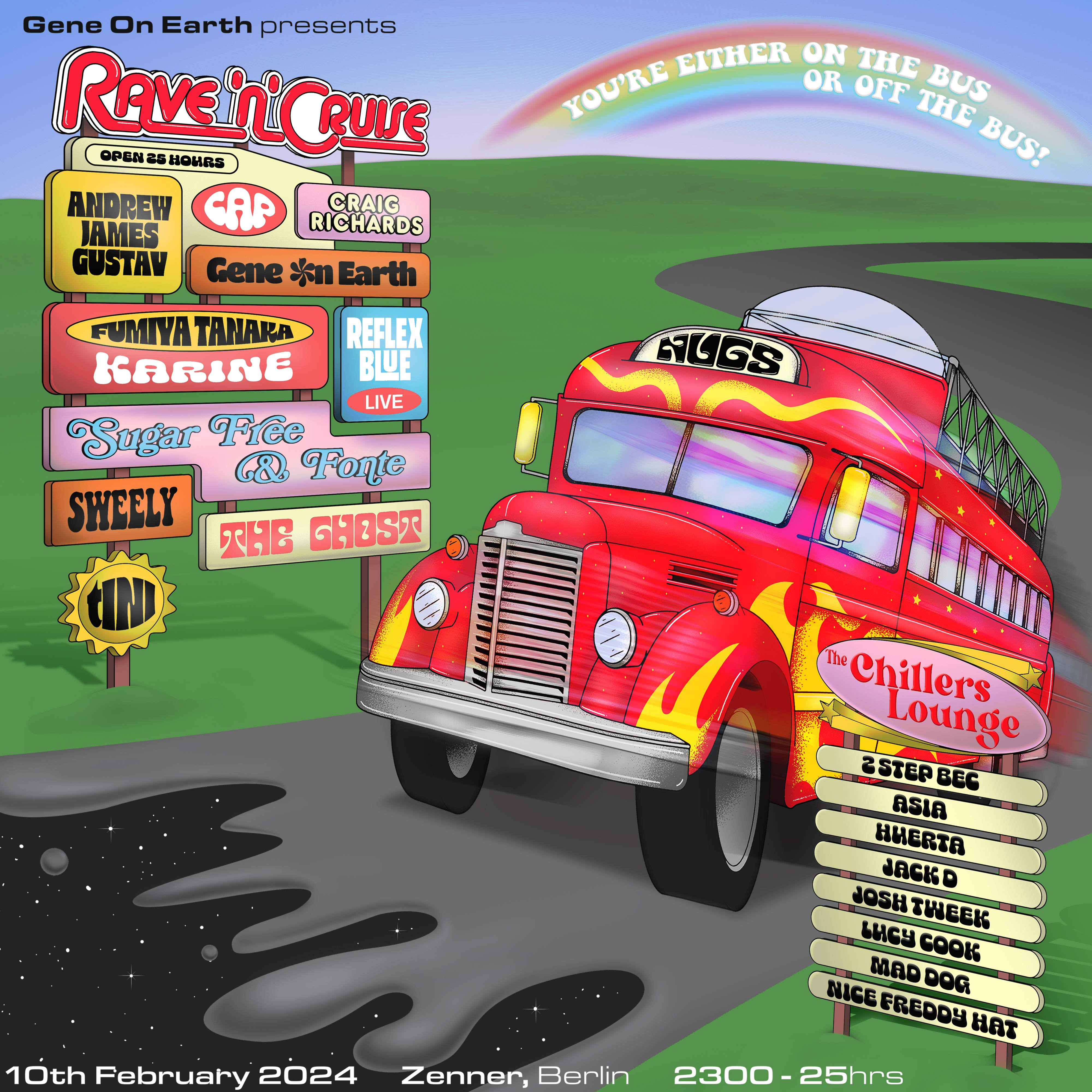 Gene On Earth presents Rave 'n' Cruise at ZENNER, Berlin