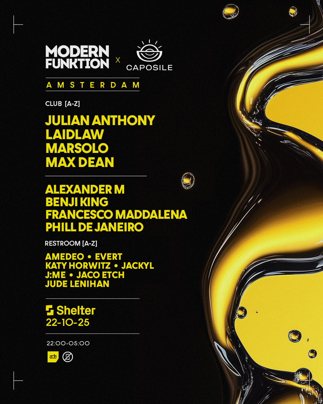 Modern Funktion x After Caposile - ADE at Shelter Amsterdam, Amsterdam