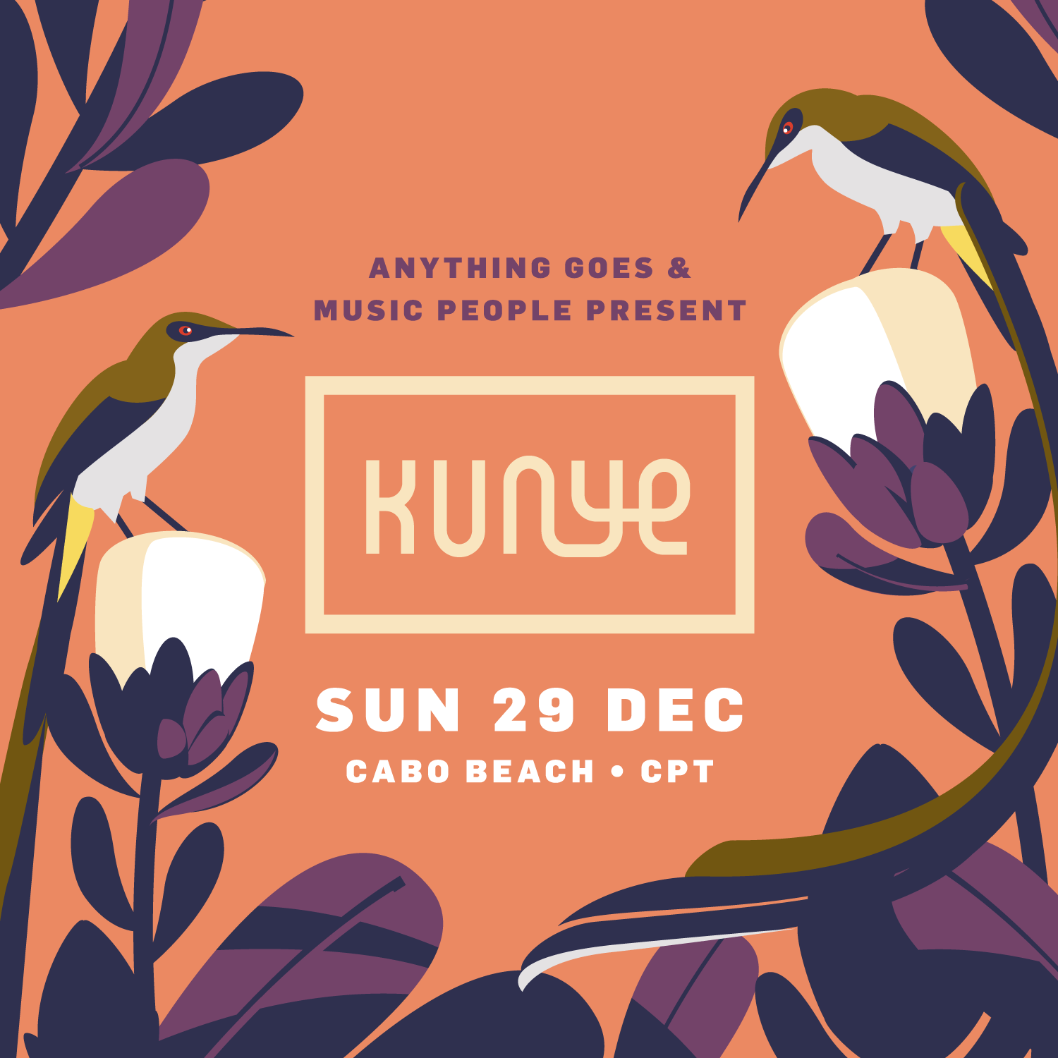 Kunye Cape Town, 29 December at Cabo Beach Club, Cape Town