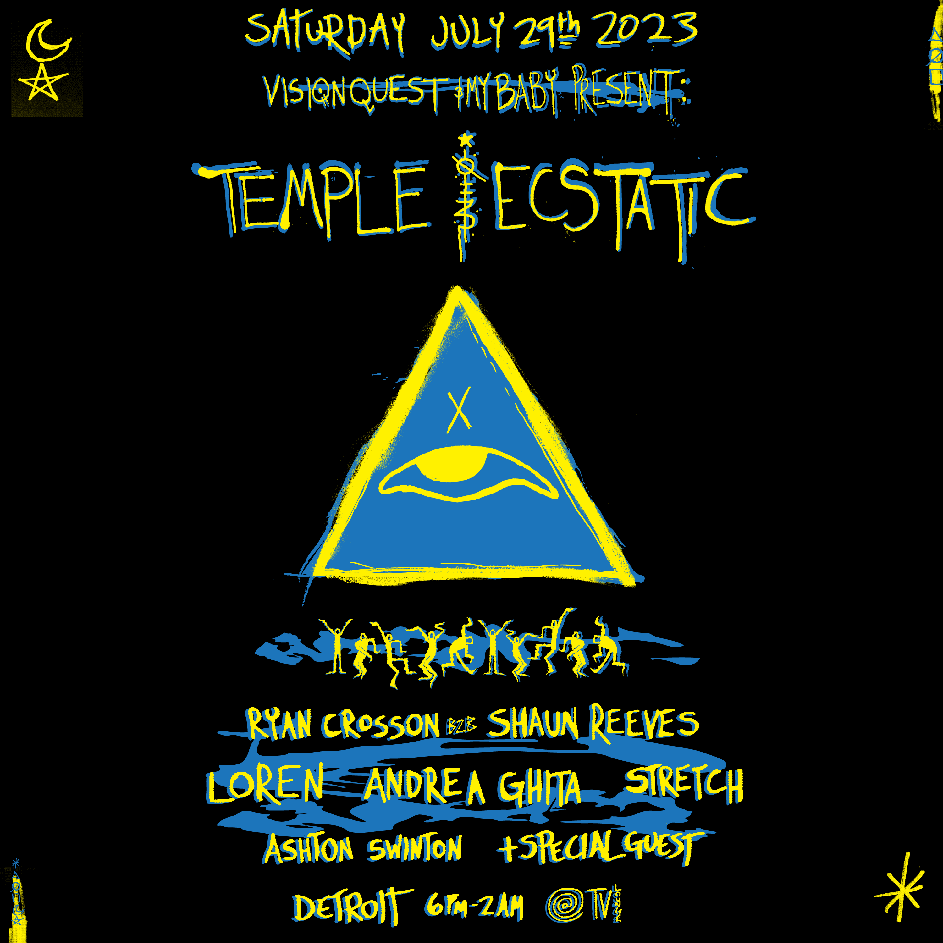 Visionquest + My Baby present: Temple Ecstatic at TV Lounge, Detroit