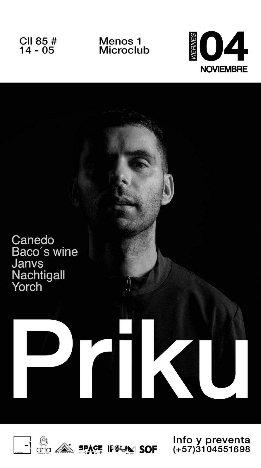 Priku -1 at Menos Uno, Bogotá