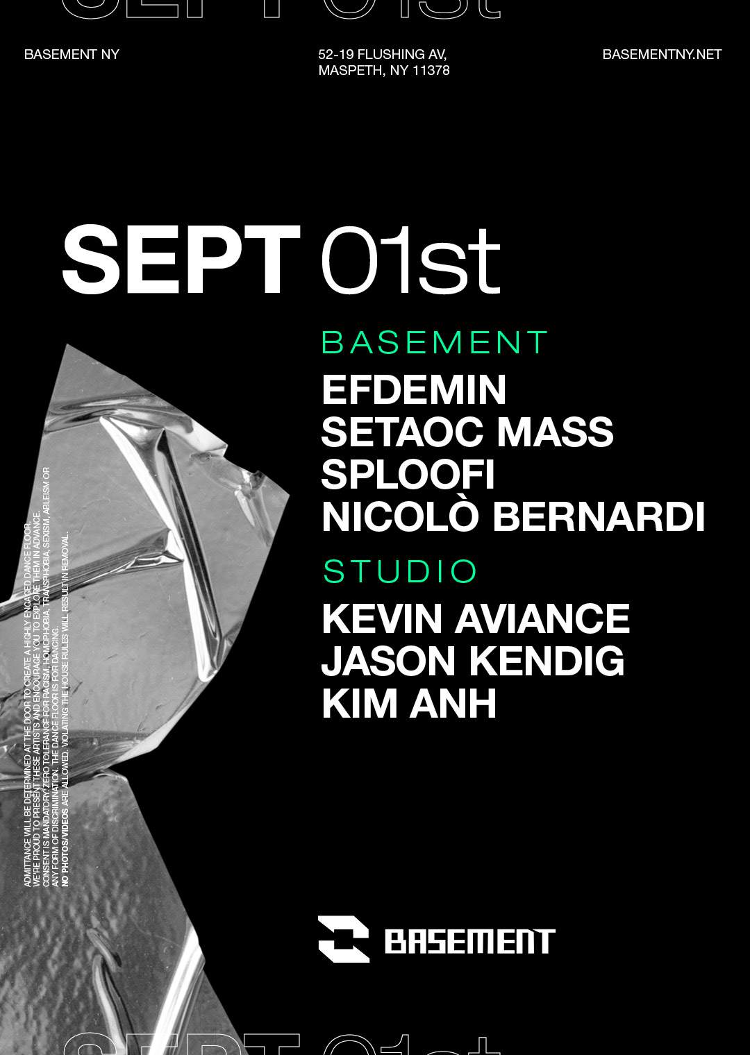 Efdemin / Setaoc Mass / Sploofi / Nicolò Bernardi / Kevin Aviance ...