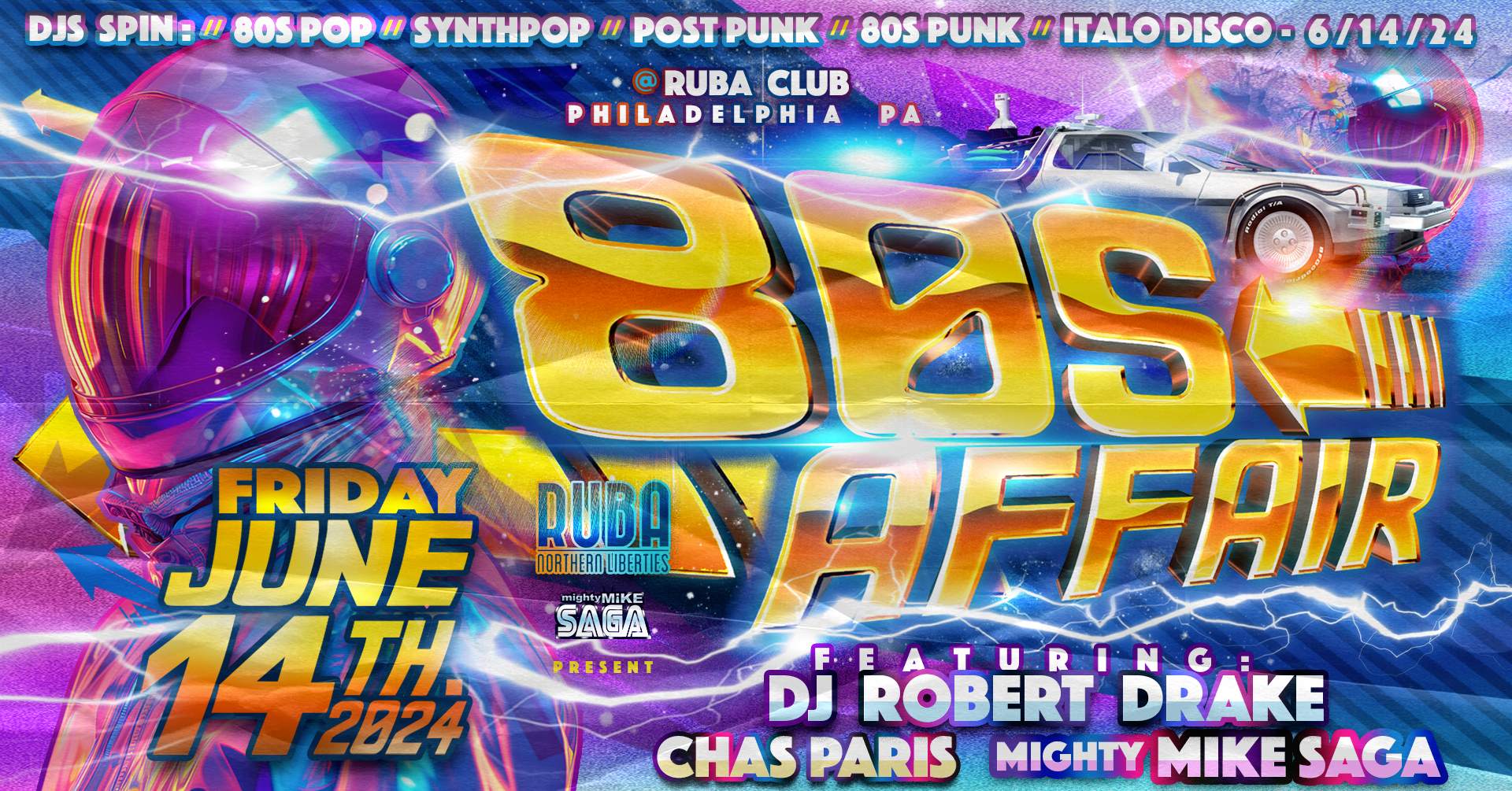 80S AFFAIR with ROBERT DRAKE + CHAS PARIS + Mike Saga bei Ruba Club ...