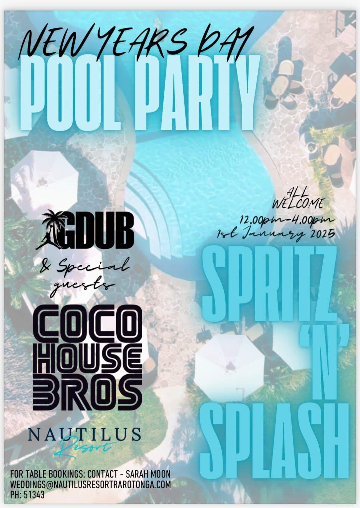 New Years Day Pool Party feat. Coco House Bros at Nautilus Resort ...