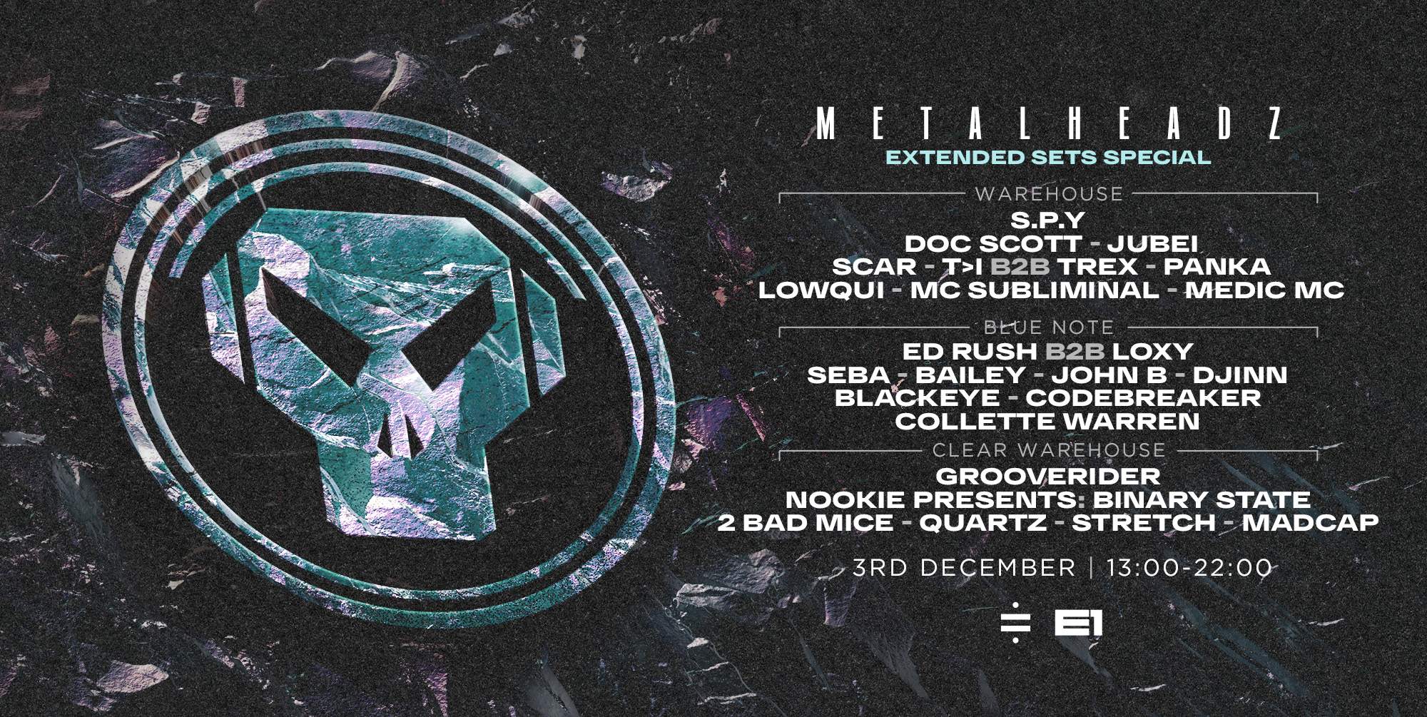 Metalheadz - Extended Sets Special at E1, London