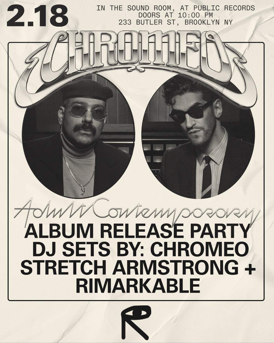 Chromeo Adult Contemporary Release Party: DJ Sets by Chromeo + Stretch ...