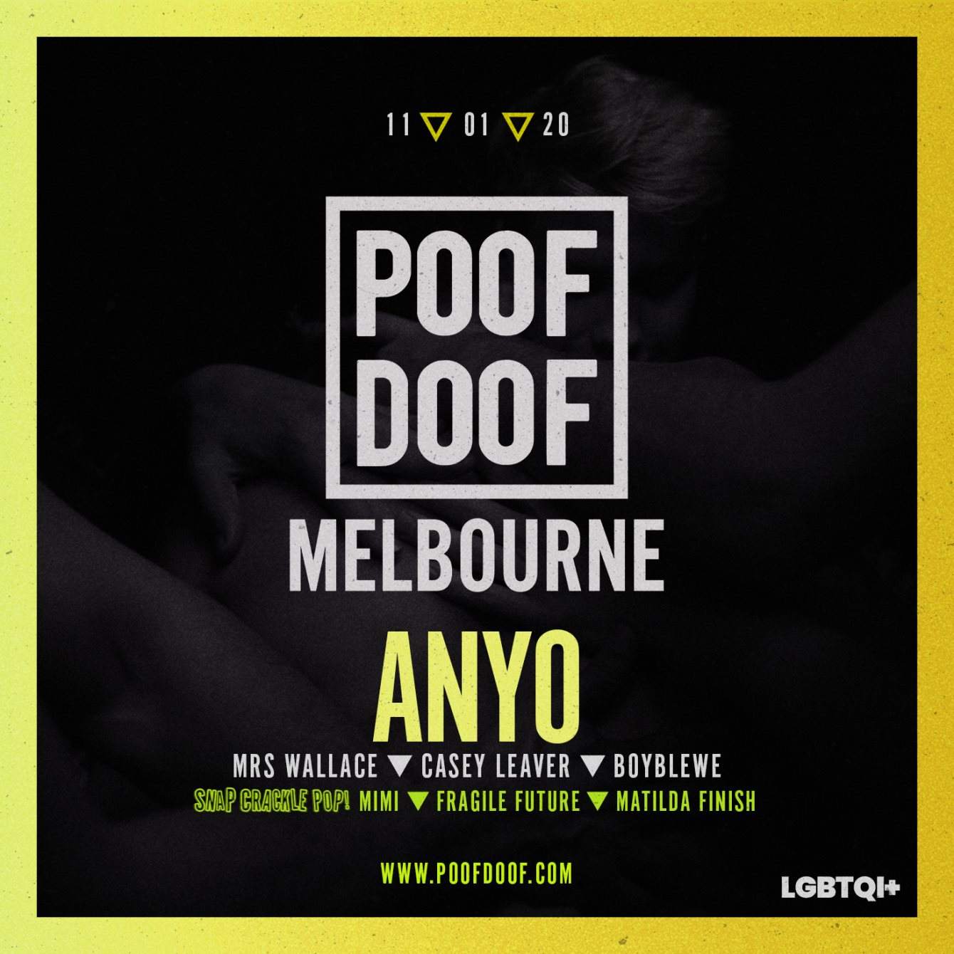 Poof Doof Melb / Chapel Street Legends at Chasers Nightclub, Melbourne