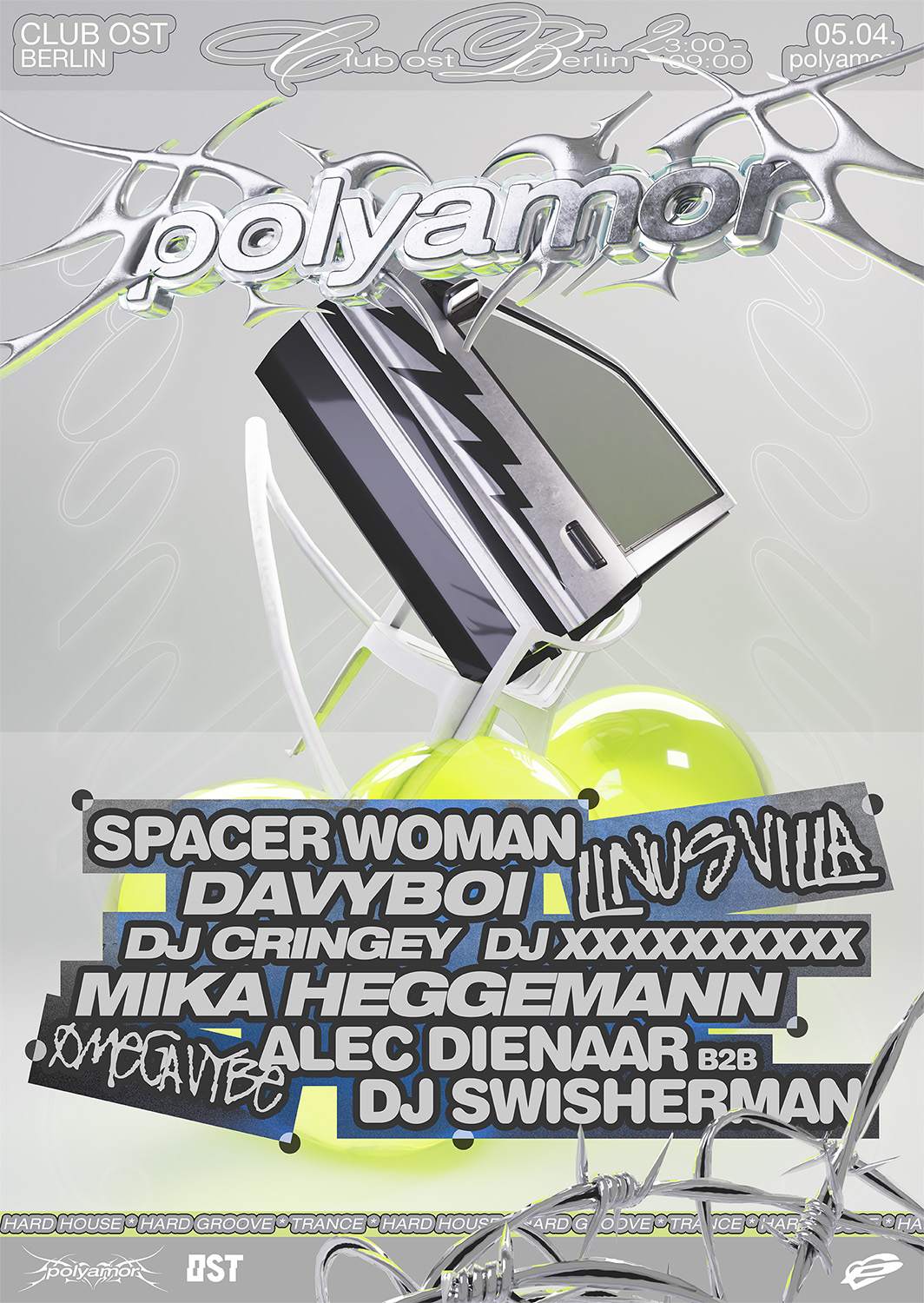 Polyamor pres. Mika Heggemann, davyboi, Spacer Woman, DJ SWISHERMAN ...