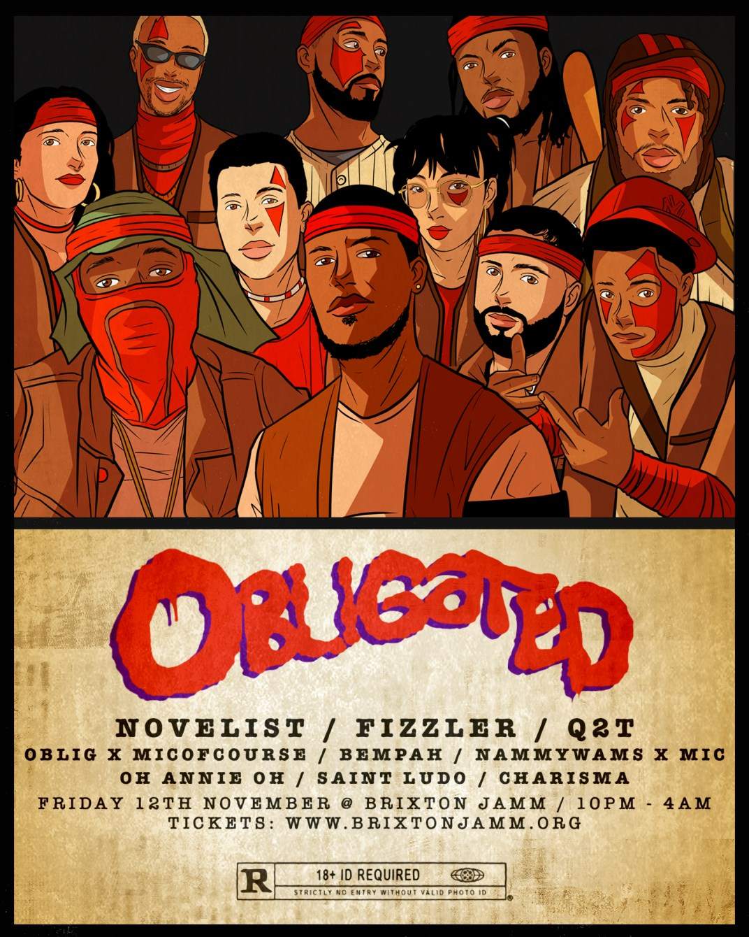 Oblig presents Obligated with Novelist, Fizzler, Q2T bei Brixton Jamm ...