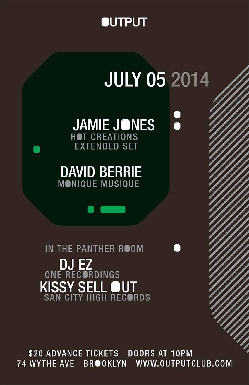Jamie Jones/ David Berrie with DJ EZ/ Kissy Sell Out bei Output, New ...