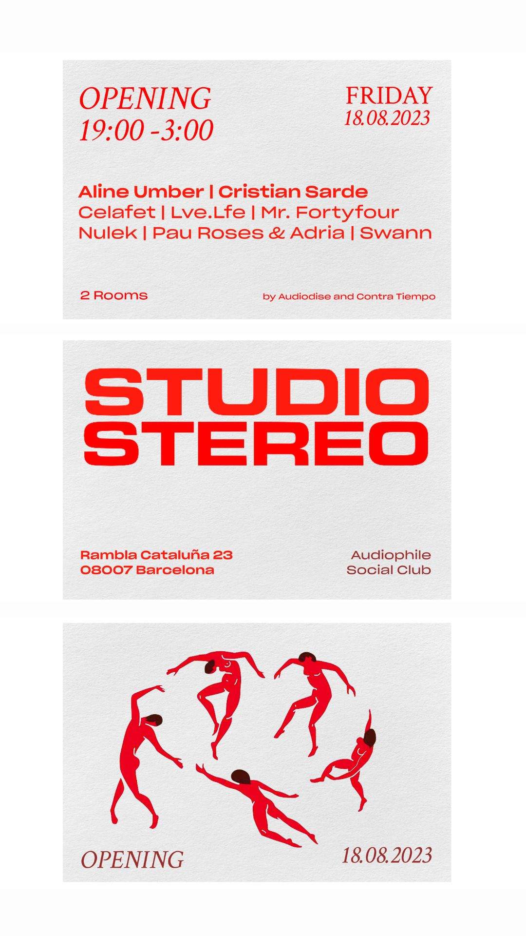 SOLD OUT - Studio Stereo Opening w. Aline Umber, Christian Sarde at ...