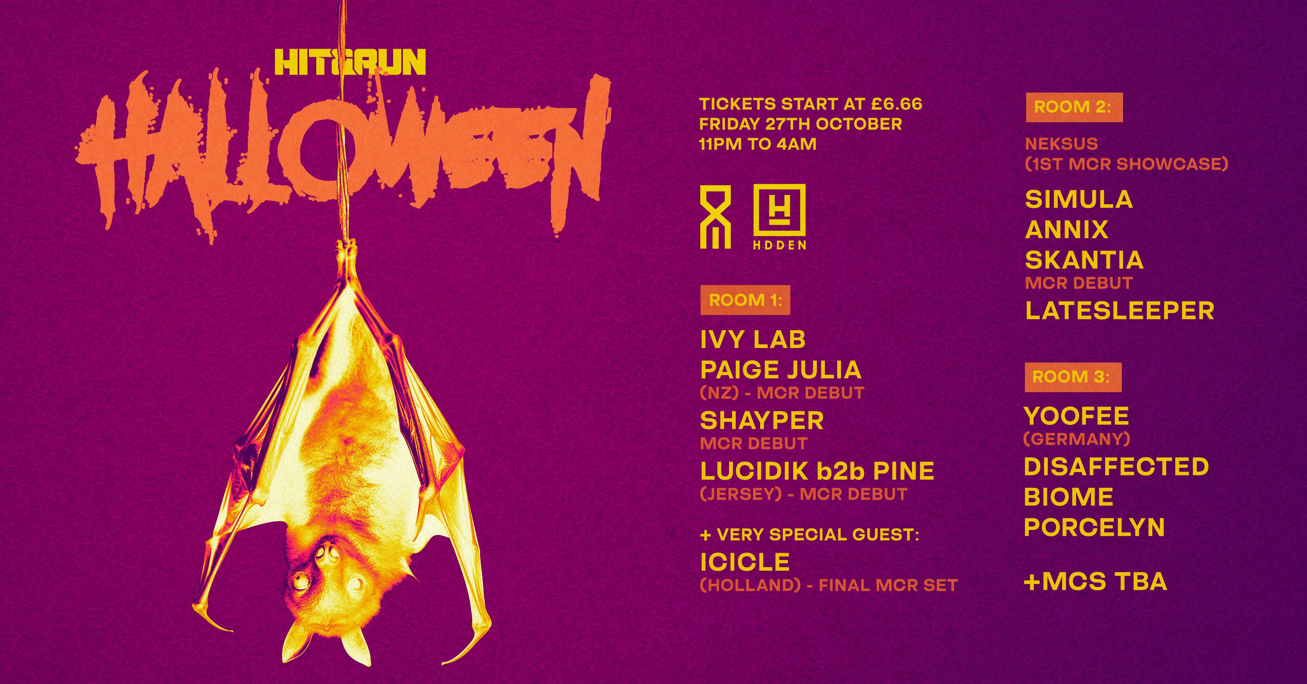 Hit & Run HALLOWEEN 2023 at Hidden, Manchester
