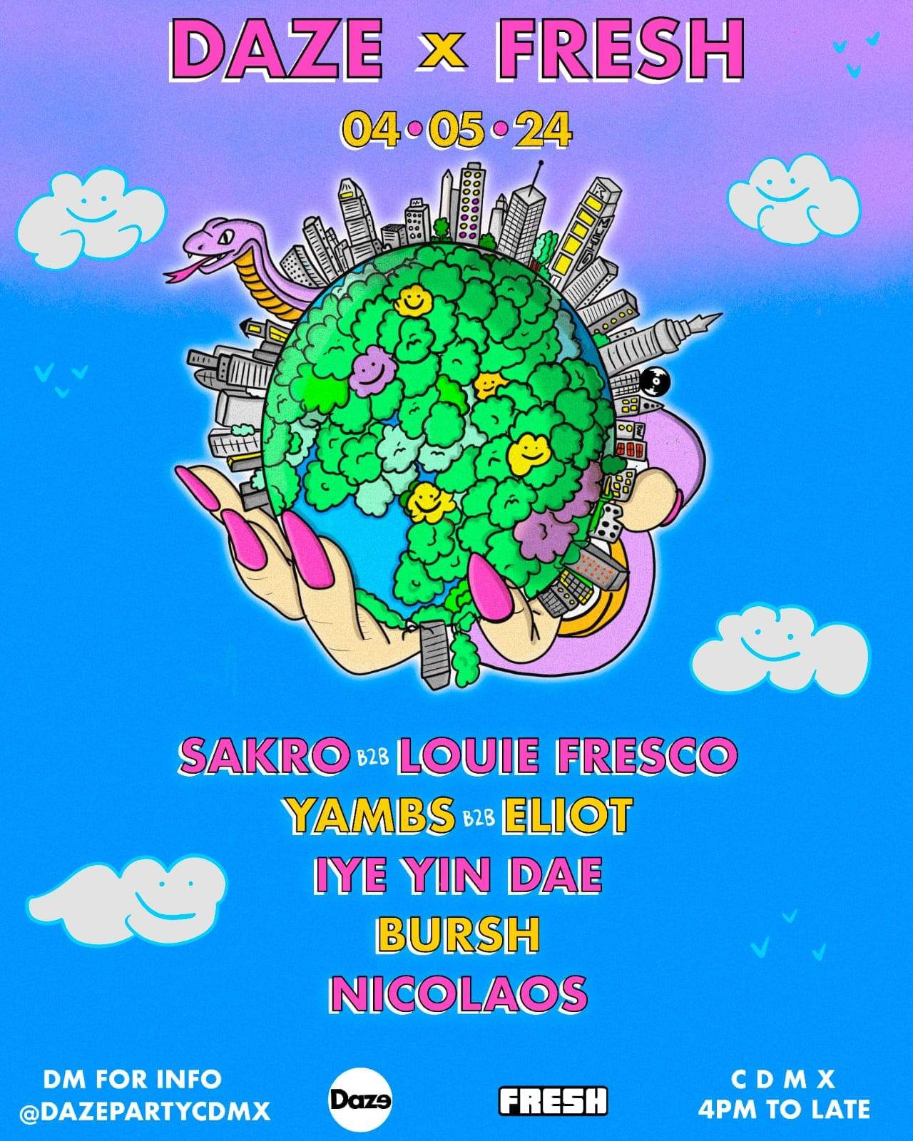 Daze x Fresh Day Party at TBA, Mexico City