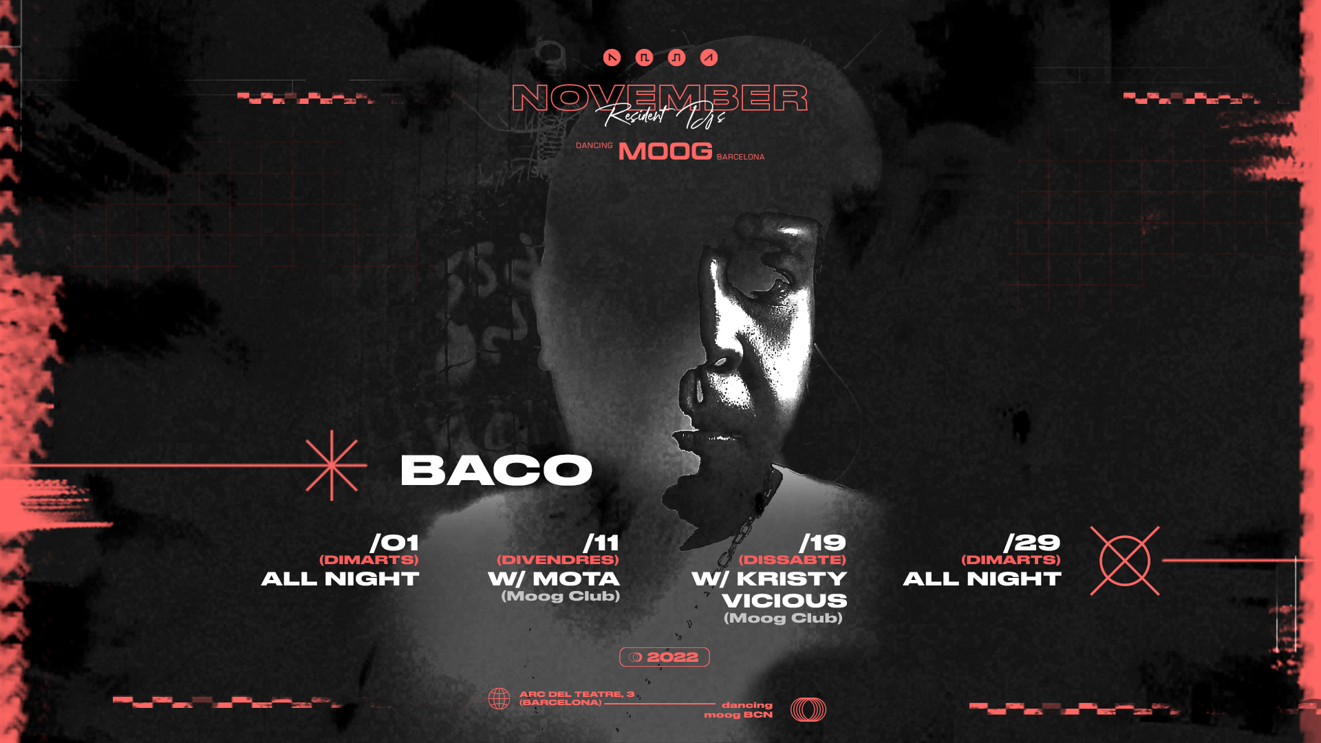 Mota (MOOG Club) + Baco (MOOG Club) at Moog Club, Barcelona