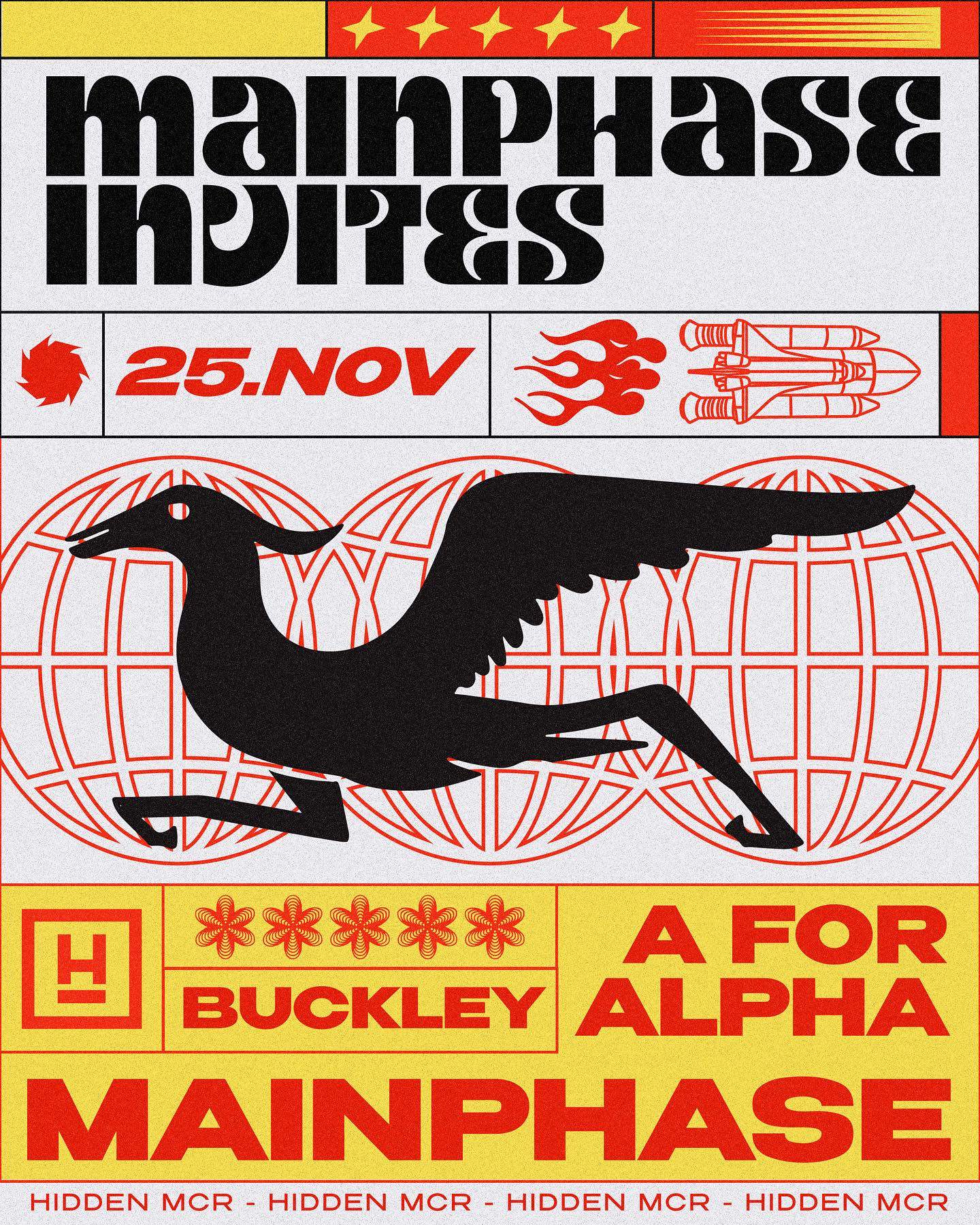 Main Phase Invites: A For Alpha & Buckley at Hidden, Manchester