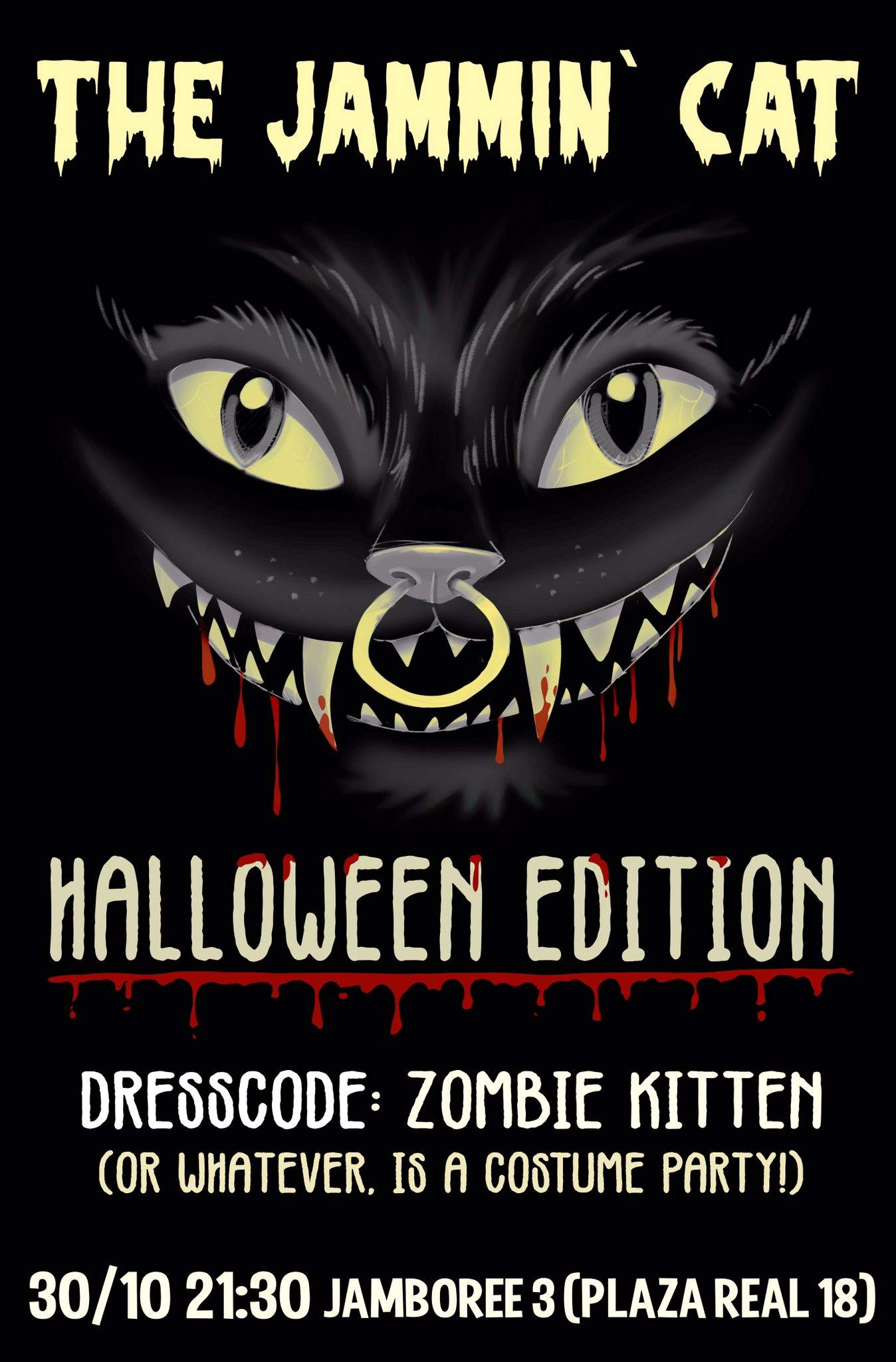 The Jammin' Cat HALLOWEEN EDITION (JAM & DISCO) at Jamboree Dance Club, Barcelona