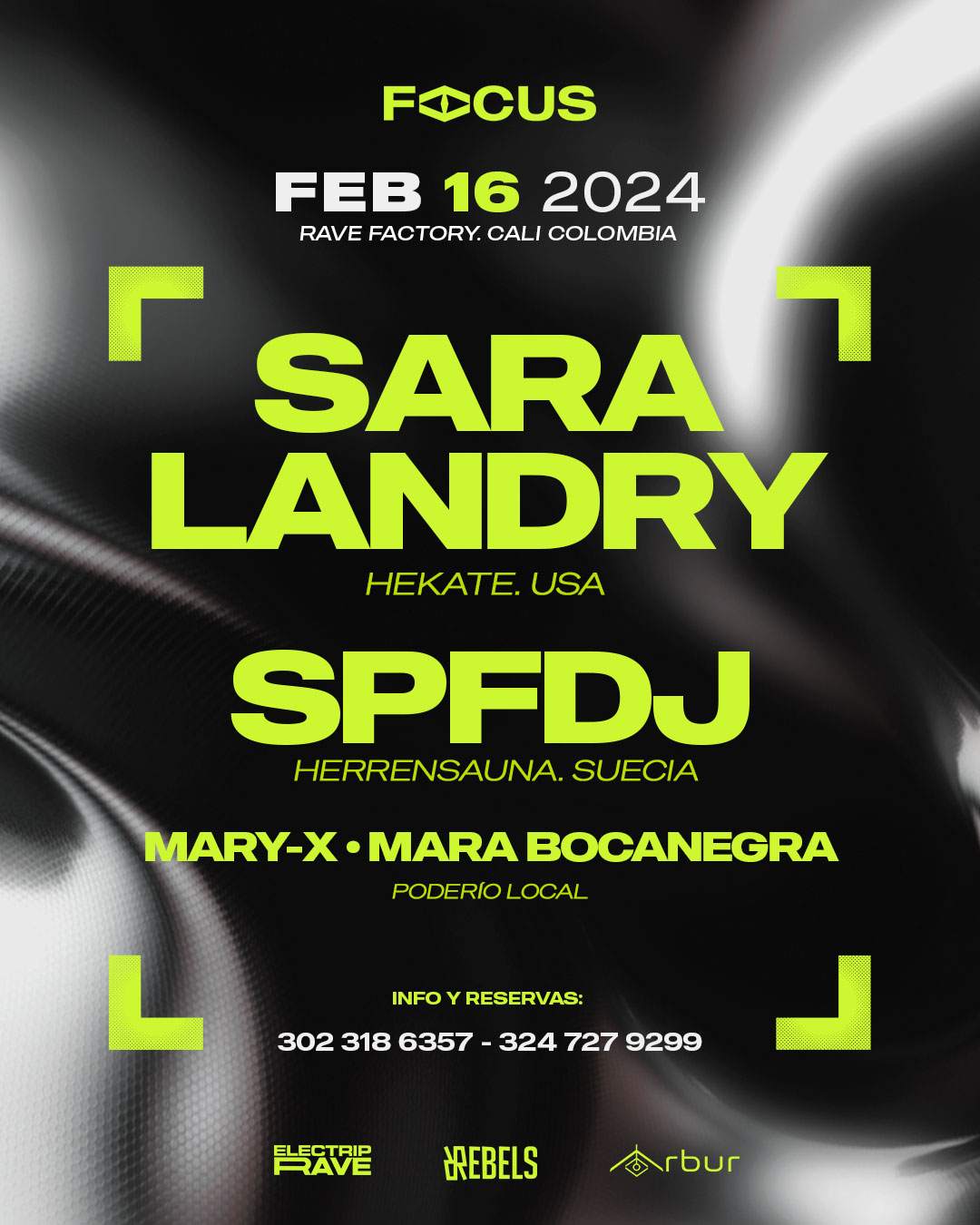 FOCUS CALI - Sara Landry + SPFDJ at TBA - CALI - RAVE FACTOY, Cali