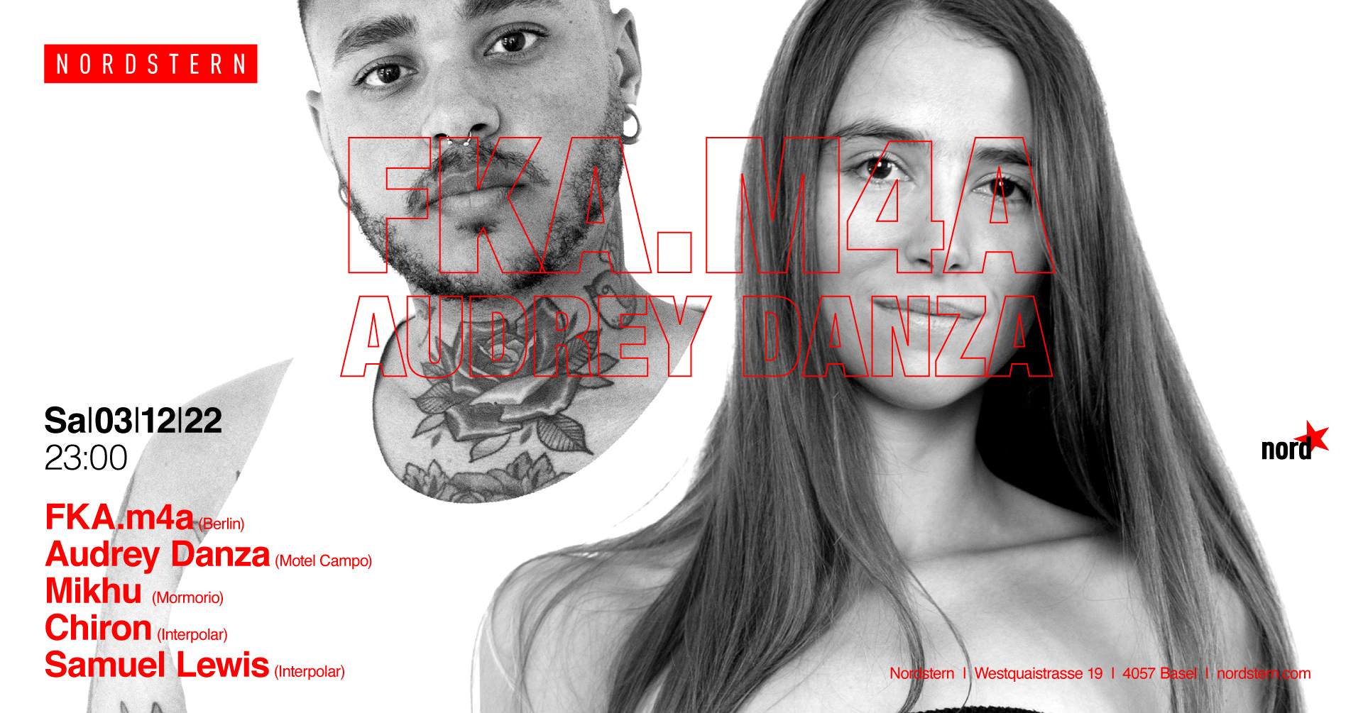 fka.m4a & Audrey Danza at Nordstern, Basel