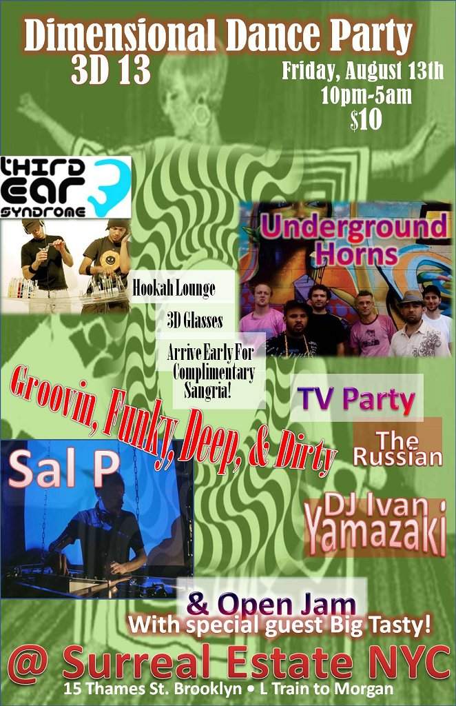 3d-13 *dimensional Dance Party & Friday The 13th Affair* at Surreal ...