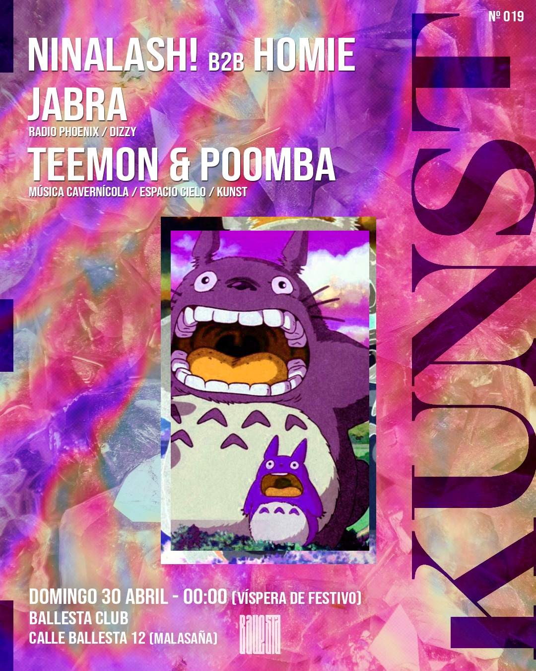 KUNST: Ninalash! b2b Homie + Jabra + Teemon & Poomba at Ballesta Club ...