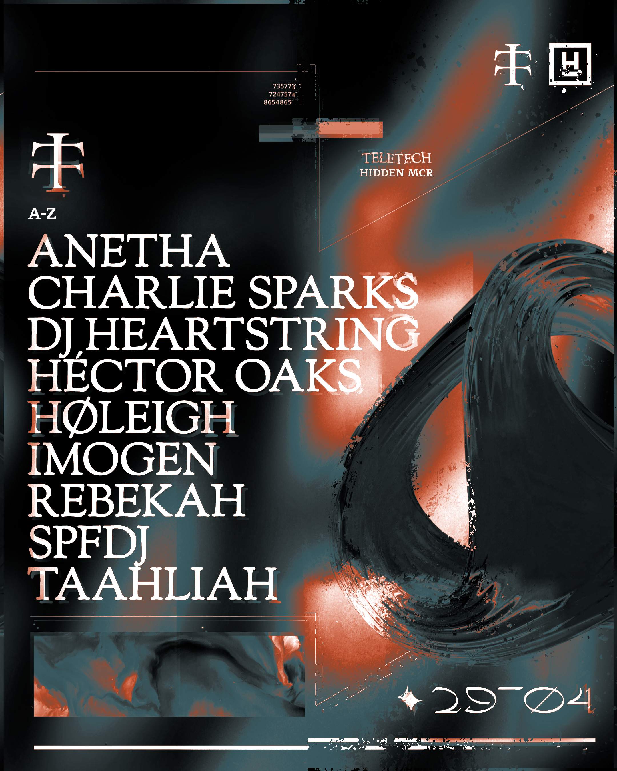 Teletech:Anetha, Charlie Sparks, DJ Heartstring, Héctor Oaks, IMOGEN ...