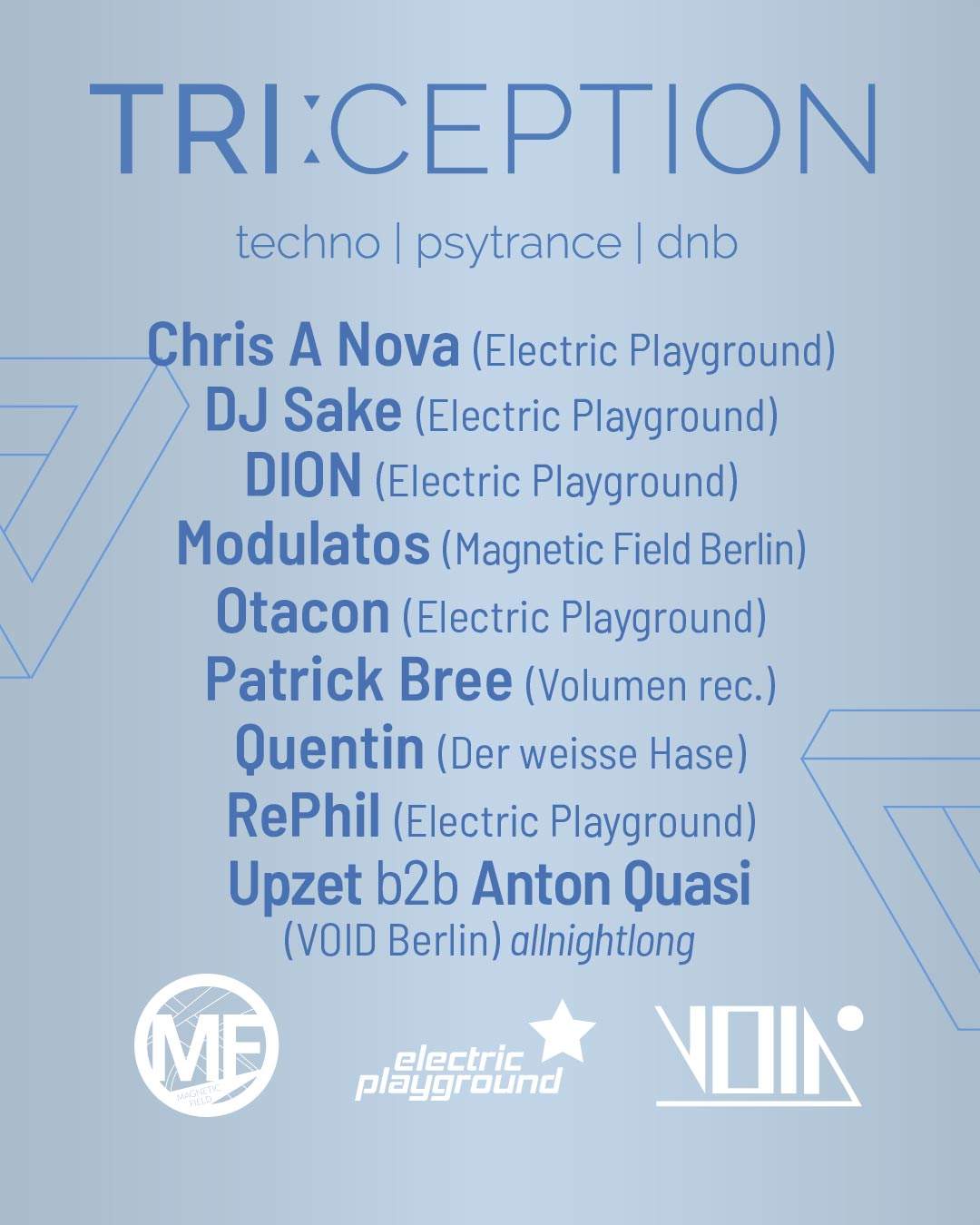 TRI:CEPTION (Psytrance, Techno, DNB) - 3 floors at Void Club, Berlin