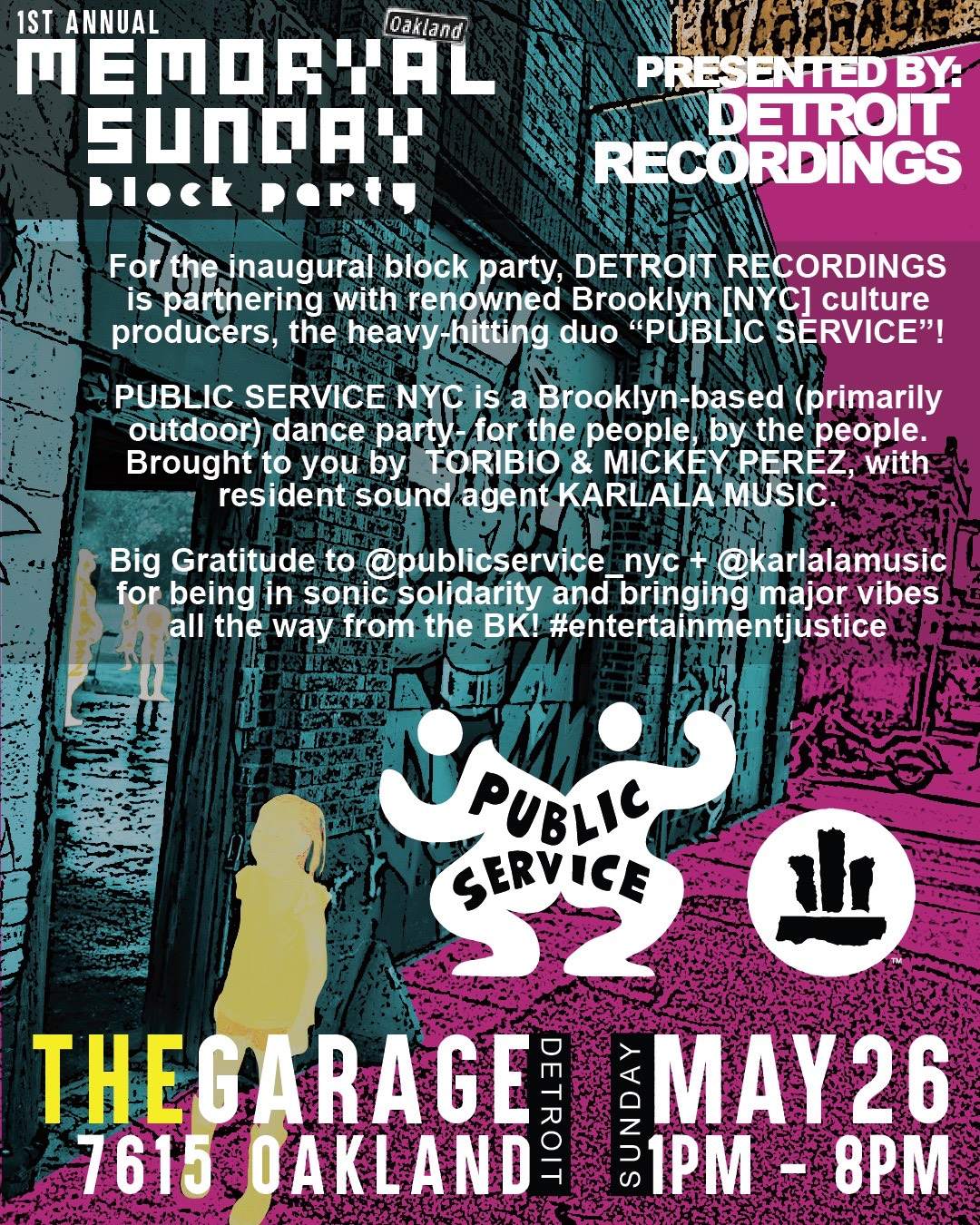 Detroit Recordings presents: 1st Annual Memoryal Sunday Block Party en ...