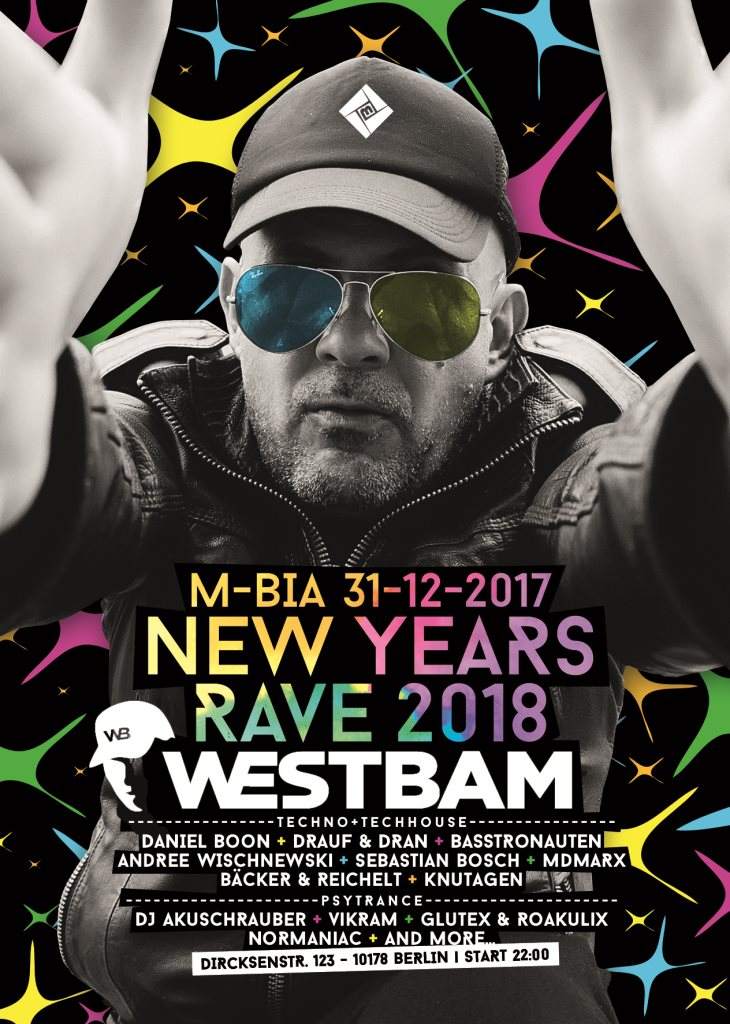 New Years Rave 2018 /w. Westbam en M-BIA, Berlin