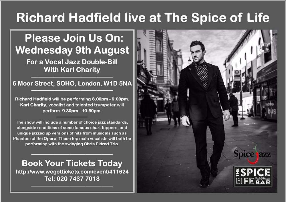 Richard Hadfield Live at Soho's Hip Basement Jazz Club The Spice of ...