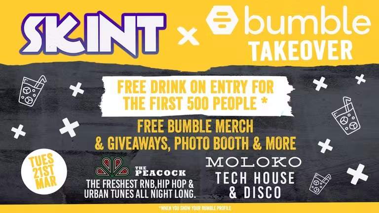 SKINT Tuesdays : BUMBLE TAKEOVER at TBA - Moloko , Liverpool