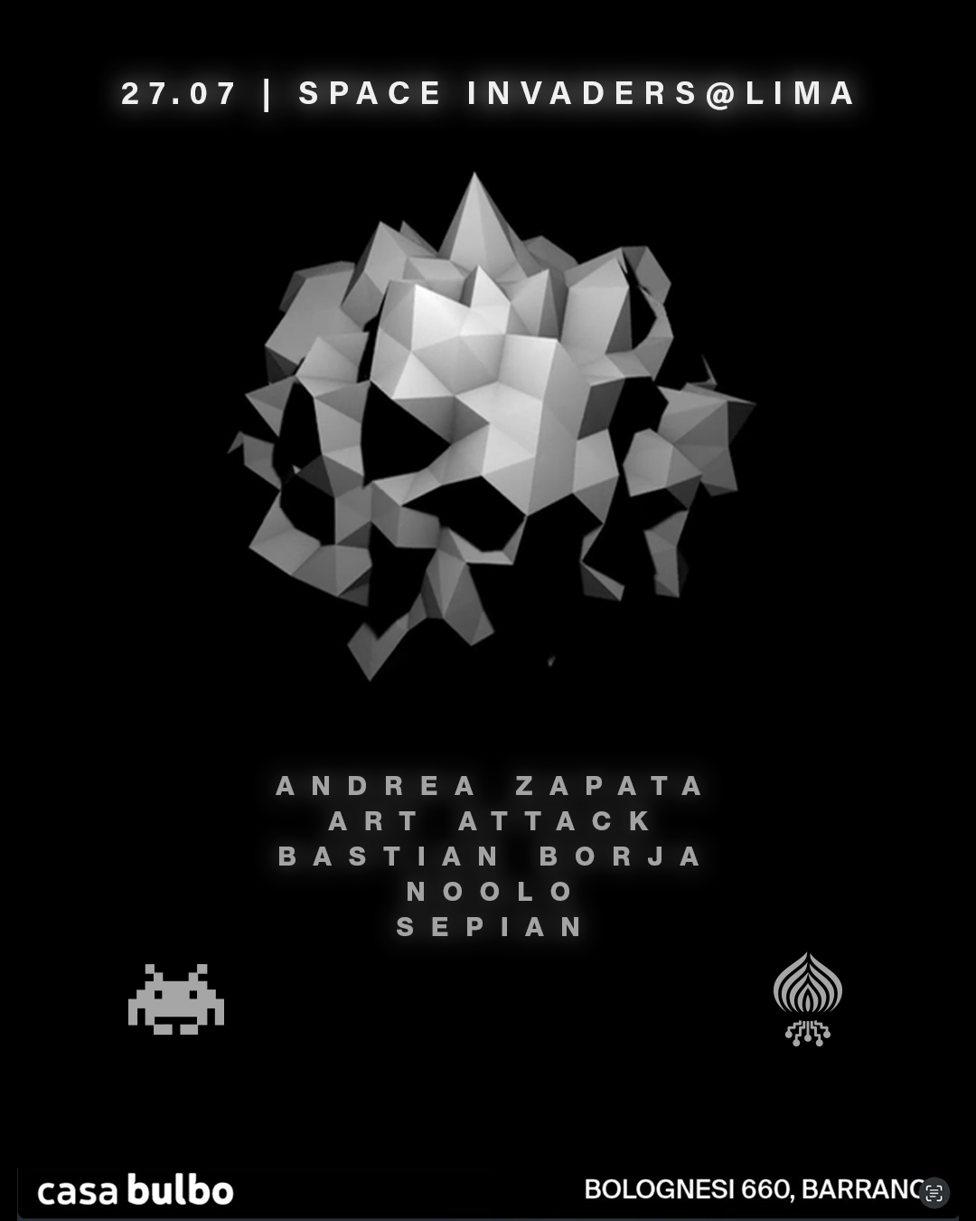 Space Invaders with Art Attack, Andrea Zapata, Bastian Borja, Noolo ...