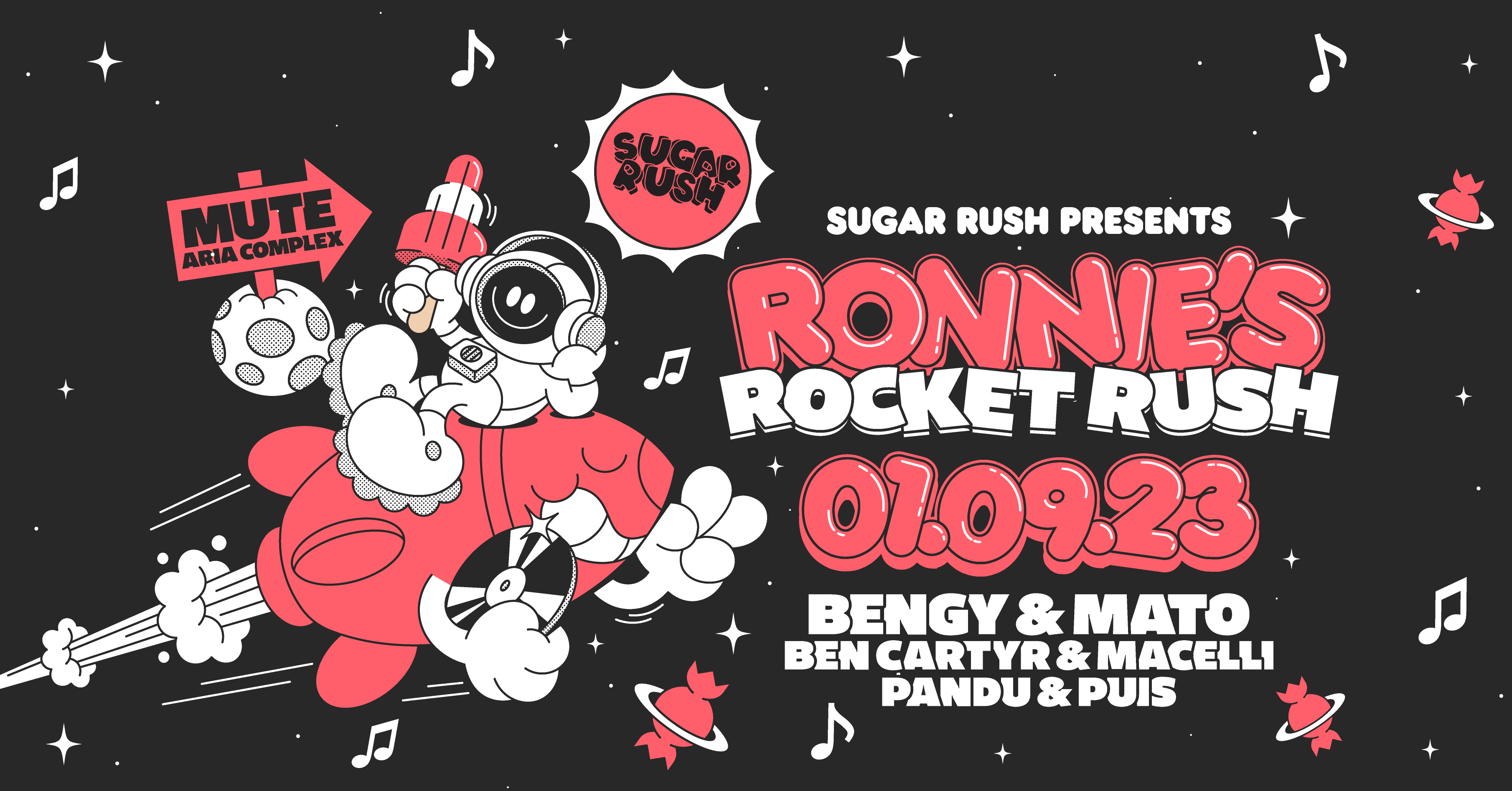 Sugar Rush - Ronnie's Rocket Rush [Fri 1st Sept] em Mute, Malta
