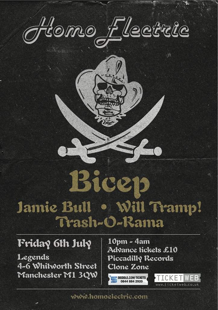 Homoelectric Manchester with Bicep em Legends, Manchester