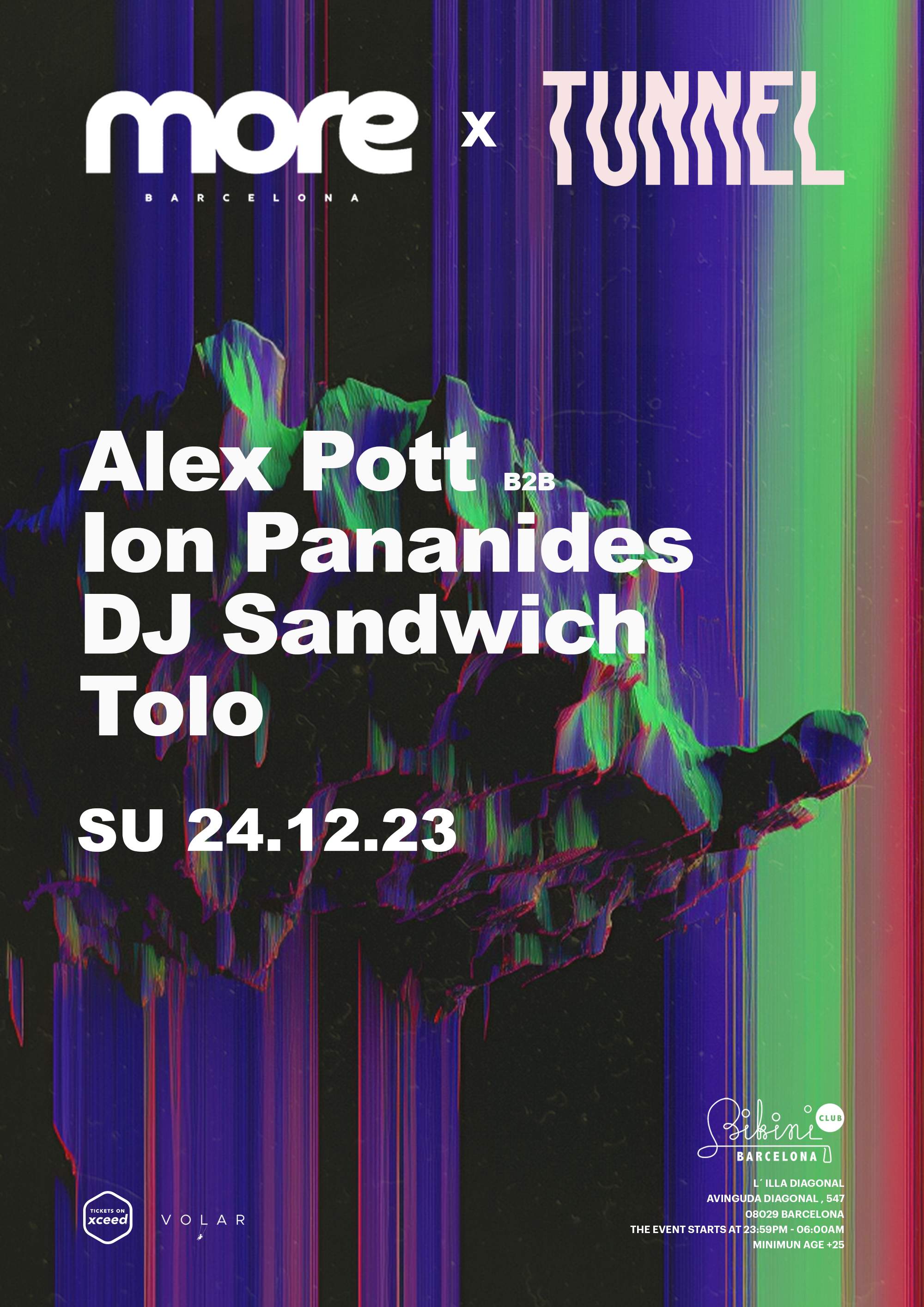 more x Tunnel pres. Alex Pott b2b Ion Pananides, DJ Sandwich, Tolo at ...